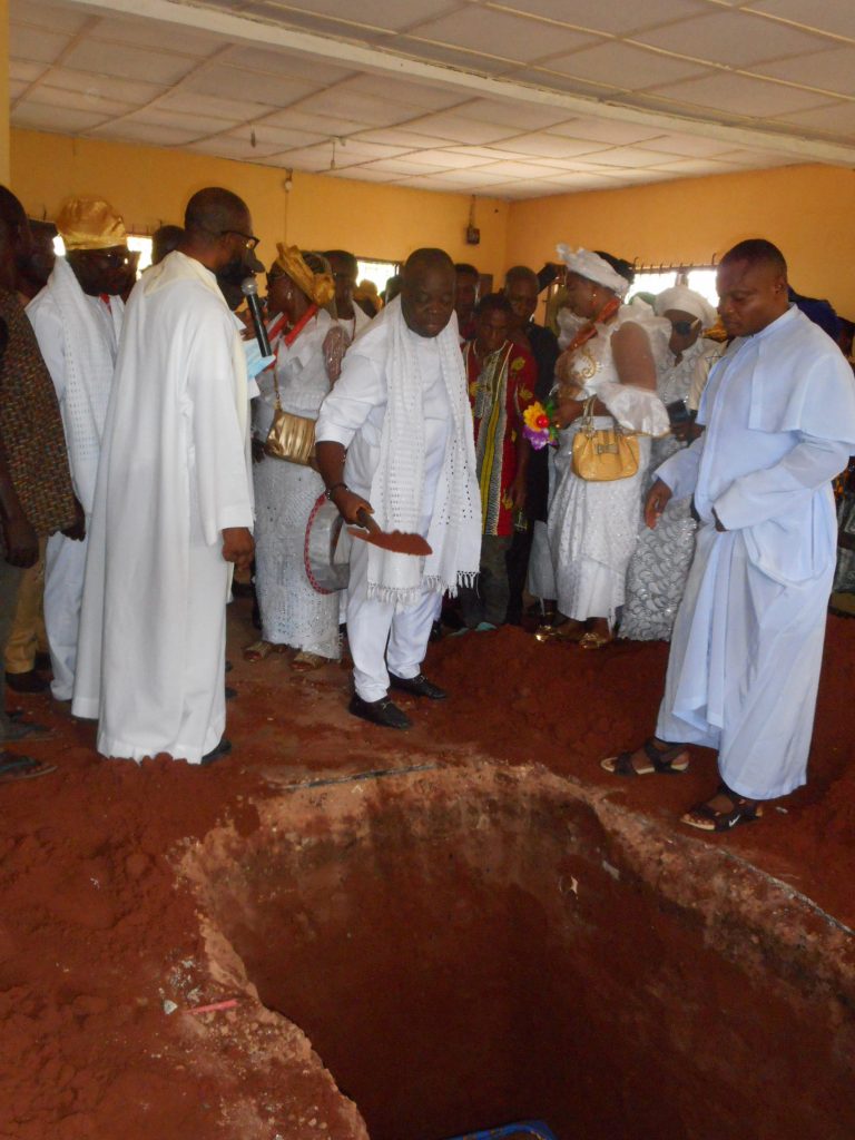 During the interment